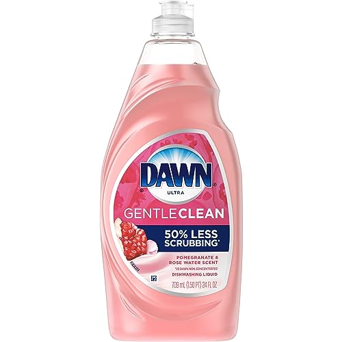 Dawn Gentle Clean Dishwashing Liquid 16.2 oz, Pomegranate & Rose Water Scent (Pack of 3)