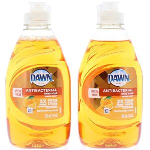 2 Pk. Dawn Ultra Antibacterial Orange Scent Dishwashing Liquid 7oz. (14 Fl. Oz Total)