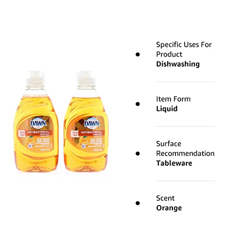 2 Pk. Dawn Ultra Antibacterial Orange Scent Dishwashing Liquid 7oz. (14 Fl. Oz Total)