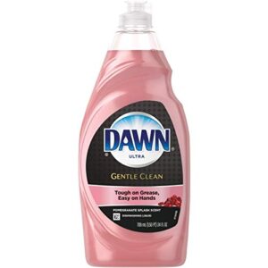 dawn ultra gentle clean dishwashing liquid dish soap, pomegranate & rose water scent, 24 fl oz