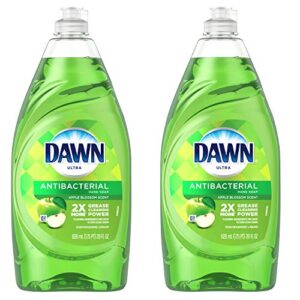 dawn ultra antibacterial hand soap apple blossom scent dishwashing liquid (2) 28 ounce bottles