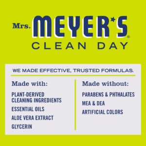 MRS. MEYER'S CLEAN DAY Liquid Dish Soap, Biodegradable Formula, Lemon Verbena, 16 fl. oz