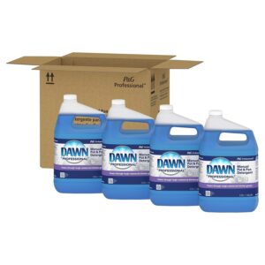 dawn professional manual pot and pan liquid dish soap, original scent, 128 oz., 1 gal., 4/carton (57445)