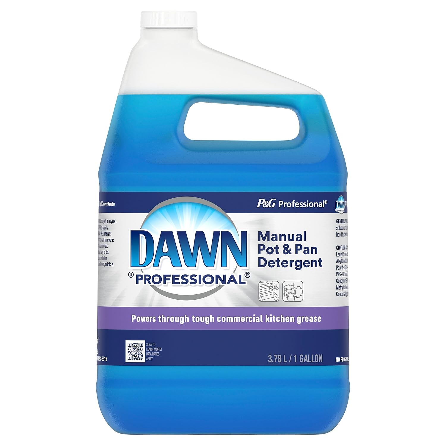 Dawn Professional Manual Pot and Pan Liquid Dish Soap, Original Scent, 128 oz., 1 Gal., 4/Carton (57445)