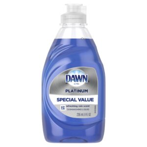 dawn platinum dishwashing liquid dish soap refreshing rain trial, 8 fluid ounce (pack of 18)