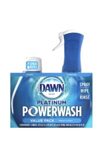 dawn powerwash starter kit, dish spray, dish detergent, fresh scent bundle, 1 spray bottle, 1 refill