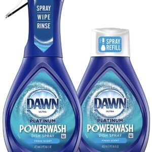 Dawn Powerwash Starter Kit, Dish Spray, Dish Detergent, Fresh Scent Bundle, 1 Spray Bottle, 1 Refill