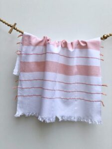 guatela hand/dish towel - salmon dawn