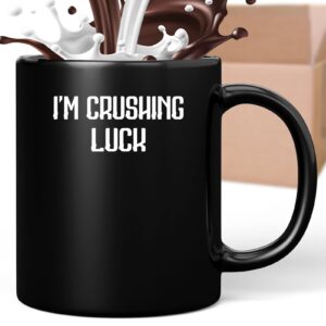 funny gift coffee mug i'm crushing luck st paddy's saint patricks funny truck shamrock t- 548820