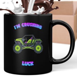 funny gift coffee mug i'm crushing luck st paddy's saint patricks funny truck shamrock t- 751992