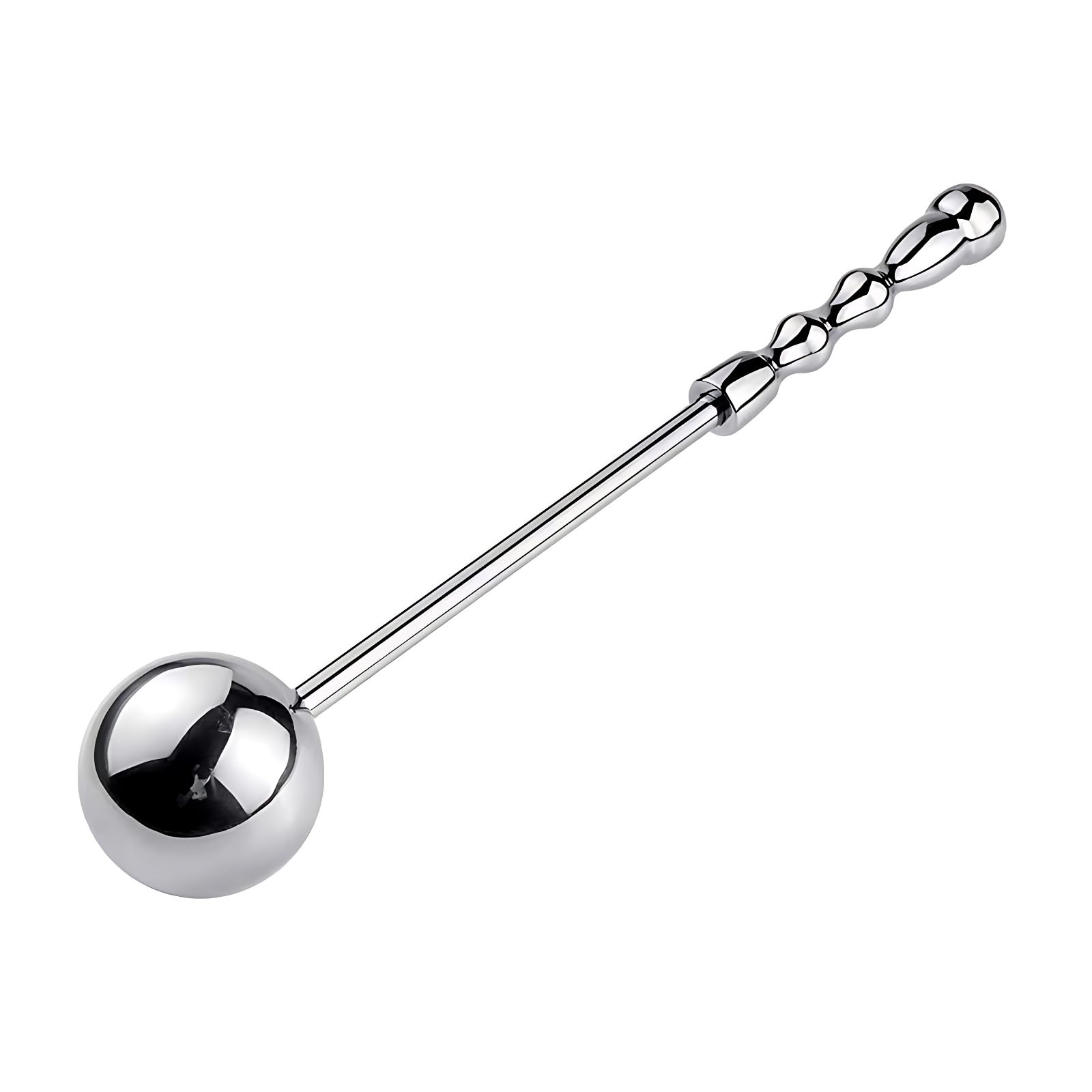 Stainless Steel Dildo Massage Wand, Handheld Anal Probe Metal Anal Butt Plug Masturbation Pleasure Stick Anus Stimulation Sex Toy for Men Women and Couple (Small)