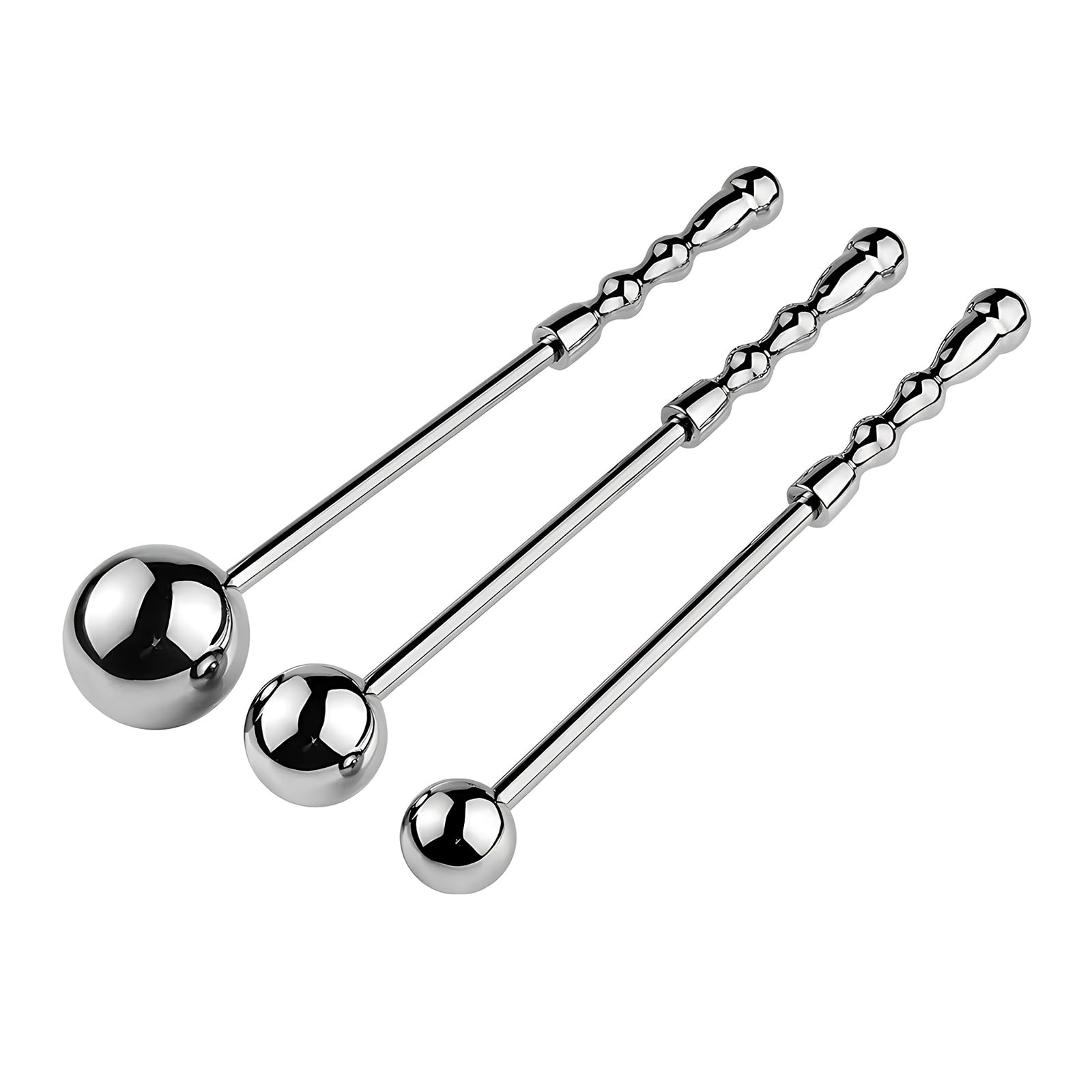 Stainless Steel Dildo Massage Wand, Handheld Anal Probe Metal Anal Butt Plug Masturbation Pleasure Stick Anus Stimulation Sex Toy for Men Women and Couple (Small)