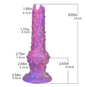 Alien Ovipositor Dildo Toy with Insertable Sex Toy Eggs, 5 Silicone Egg Toy Adult Sex Toy for Women, Pneumatic Inflatable Spawning Dildo Luminous Glow in The Dark - Small Luminous Egg