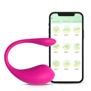 female vibrator, mini wearable bullet vibrator, small egg shaped remote control vibrating ball with bluetooth remote with 9 vibration modes, adult sex toys dildos, pink