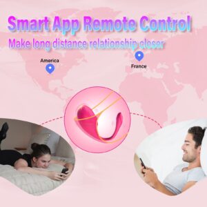 APP Remote Control Vibrator Adult Sex Toys for Women, Wearable G spot Dildo Vibrator Panty Vibrators for Bluetooth Long Distance Love, Couple Sex Toy Vibrating Panties 9 Modes Redeeming Love