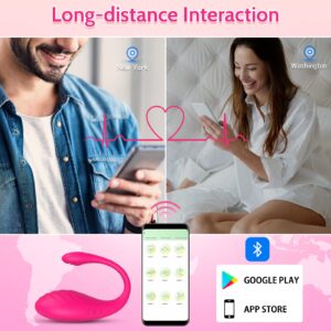 APP Remote Control Vibrator Adult Sex Toys for Women, Wearable G spot Dildo Vibrator Panty Vibrators for Bluetooth Long Distance Love, Couple Sex Toy Vibrating Panties 9 Modes Redeeming Love