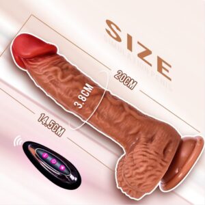 Realistic Vibrating Thrust Dildo Vibrator Adult Sex Toy, 7.9 Inch Heated Dildo with Powerful Suction Cup, Silicone Adult Sex Toys for Women Couples