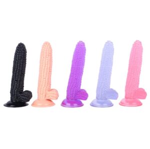 realistic dildos, vaginal anal plugs, adult sex toys 20cm (color : flesh, size : black)