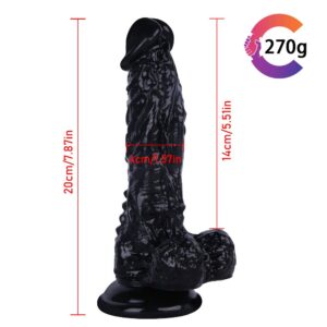 Simulation Small Prick Dildo 20cm Small Dildo Female masturbator 1 pc (Color : Pink, Size : Black)