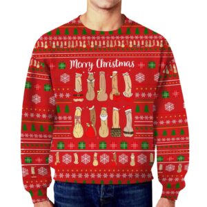 mens christmas ugly sweaters funny dirty dildos secret casual round neck sweatshirts 3d graphic long sleeve pullover red