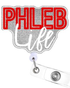 plifal badge reel holder retractable with id clip for nurse phlebotomy phlebotomist nursing name tag card nursing student doctor rn lvn medical assistant work office alligator clip badge accessories