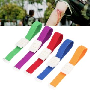 5-pack tourniquets elastic emergency quick release medical sport emergency buckle band,5 color, tourniquetes quick release tourniquet tourniquet kit phlebotomy gifts tourniquet turniquitt phlebot