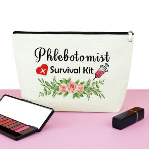 Mxrymvu Phlebotomist Gifts for Women Makeup Bag Phlebotomy Technician Gifts Phlebotomy Graduation Gift Makeup Bag Nurses Practitioner Bag Appreciation Gift for Phlebotomist Travel Makeup Pouch