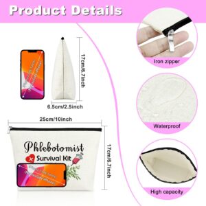 Mxrymvu Phlebotomist Gifts for Women Makeup Bag Phlebotomy Technician Gifts Phlebotomy Graduation Gift Makeup Bag Nurses Practitioner Bag Appreciation Gift for Phlebotomist Travel Makeup Pouch