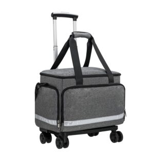 medical bag rolling roller bag trolley duffel nurses emt cna rn empty for first aid responder home health care nursing student roll duffle bag carry on with wheels wheeled work physicians doctor