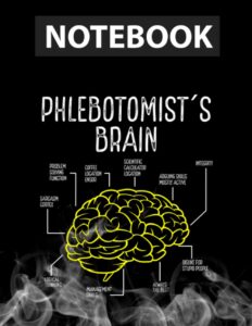 phlebotomy order of draw phlebotomy technicians brain notebook - 8.5 x 11 inches - 130 pages