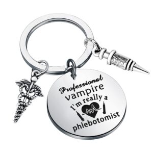 tgbje phlebotomy gift phlebotomist gift professional vampire i’m really a phlebotomist jewelry venipuncturist gift nurse jewelry (phlebotomist key)