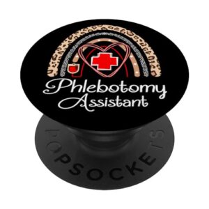 phlebotomy assistant boho rainbow funny phlebotomist popsockets standard popgrip