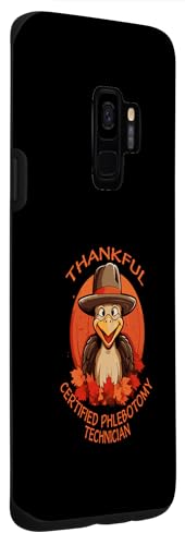 Galaxy S9 Certified Phlebotomy Technician Funny Thanksgiving Fall Case