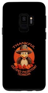 galaxy s9 certified phlebotomy technician funny thanksgiving fall case