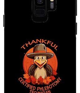 Galaxy S9 Certified Phlebotomy Technician Funny Thanksgiving Fall Case