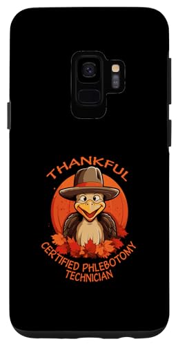 Galaxy S9 Certified Phlebotomy Technician Funny Thanksgiving Fall Case