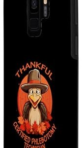 Galaxy S9 Certified Phlebotomy Technician Funny Thanksgiving Fall Case