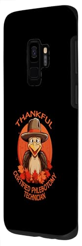 Galaxy S9 Certified Phlebotomy Technician Funny Thanksgiving Fall Case