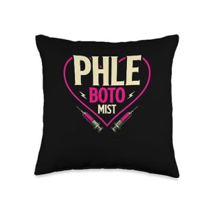 phlebotomist syringe blood veins phlebotomy gift phlebotomist | syringe blood veins | phlebotomy technician throw pillow, 16x16, multicolor