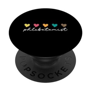 phlebotomist hearts phlebotomy phlebotomist popsockets standard popgrip