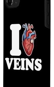 iPhone 11 Pro Max Funny Phlebotomy Humor for Phlebotomists - I Love Veins Case