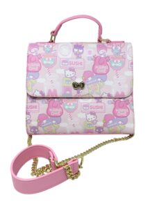 loungefly sanrio hello kitty kawaii allover print crossbody satchel handbag purse