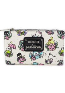 loungefly sanrio hello kitty characters tattoo allover-print flap wallet