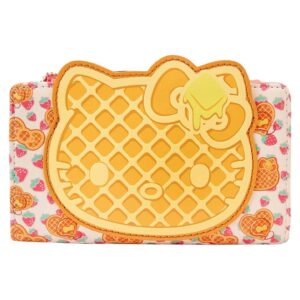 loungefly sanrio hello kitty breakfast waffle flap wallet