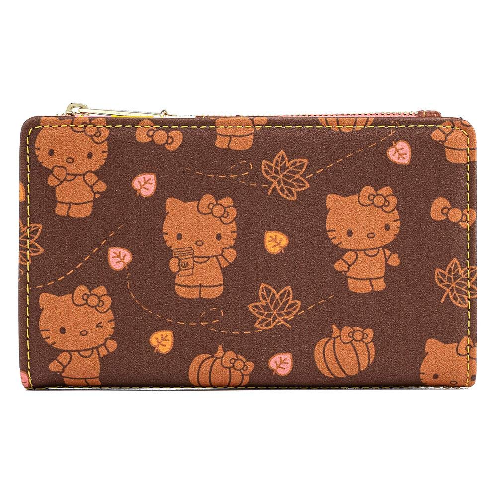 Loungefly Hello Kitty Pumpkin Spice All Over Print Flap Wallet