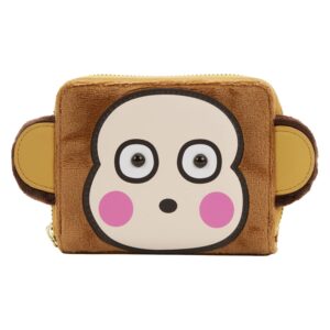 loungefly sanrio monkichi cosplay zip around wallet