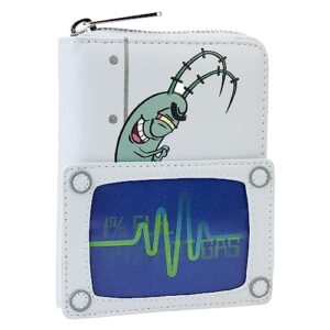 loungefly spongebob squarepants plankton wallet, faux leather, multicolor, unisex