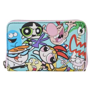 loungefly cartoon network retro collage zip around wallet