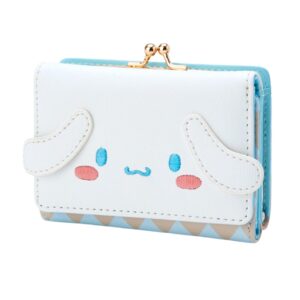 belugadesign cinnamoroll wallet, blue, faux leather, lightweight, waterproof, expandable, includes coin pouch and card holders, multi-color, targeted for female