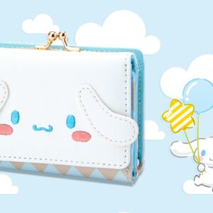 BelugaDesign Cinnamoroll Wallet, Blue, Faux Leather, Lightweight, Waterproof, Expandable, Includes Coin Pouch and Card Holders, Multi-Color, Targeted for Female